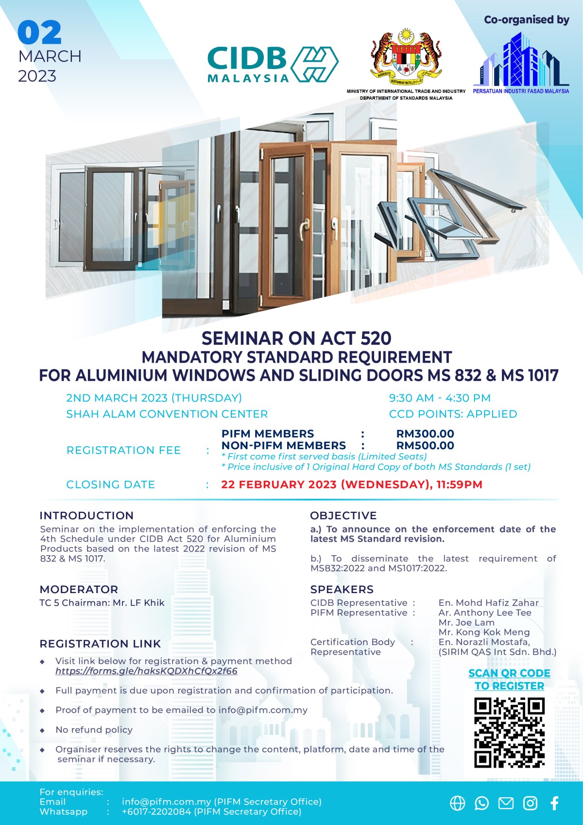 CIDB Seminar on ACT 520 – Malaysia Facade Industry Association